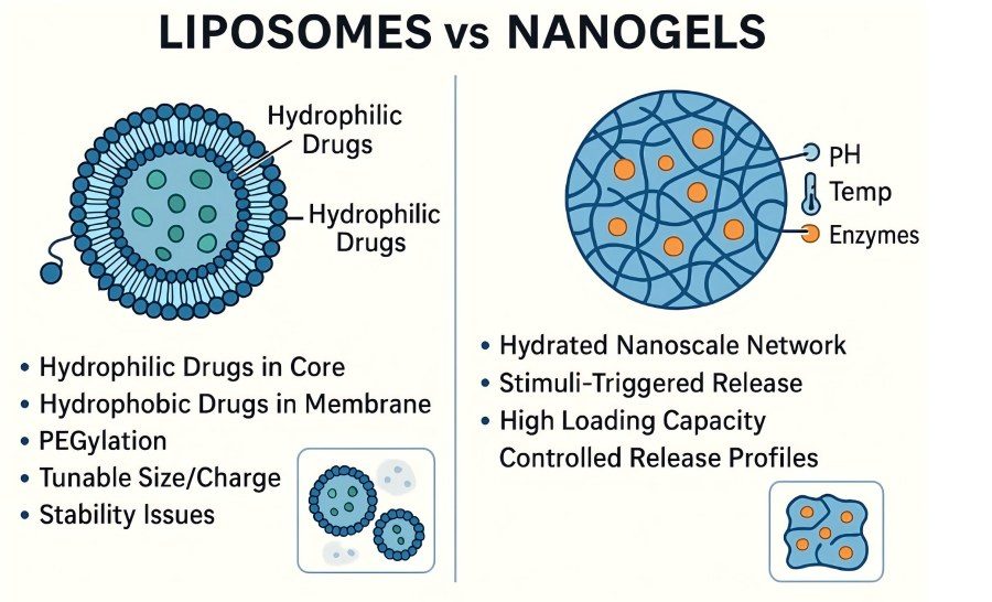 Liposomes vs Nanogels: What’s the Difference in Drug Delivery ...